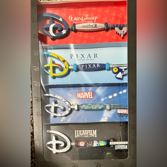 Disney | Other | Disney Store Walt Disney Pixar Studio Marvel Lucasfilm Starter Key Collection ...